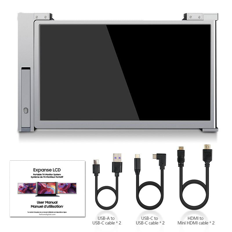 Expanse LCD- Portable Tri-Monitor System - Helium Digital